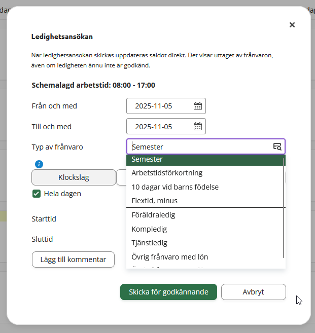 Nyhet: Ansök om ledighet direkt i Anställd - Spiris forum