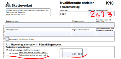 K10 blankett - Spiris forum